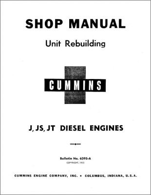 Cummins J JS JT Shop Manual for Diesel Engines